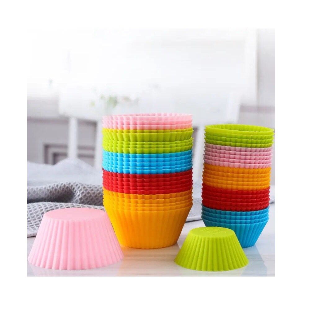 Set 36 forme rotunde din silicon pentru Savarine, Tarte, Briose ...