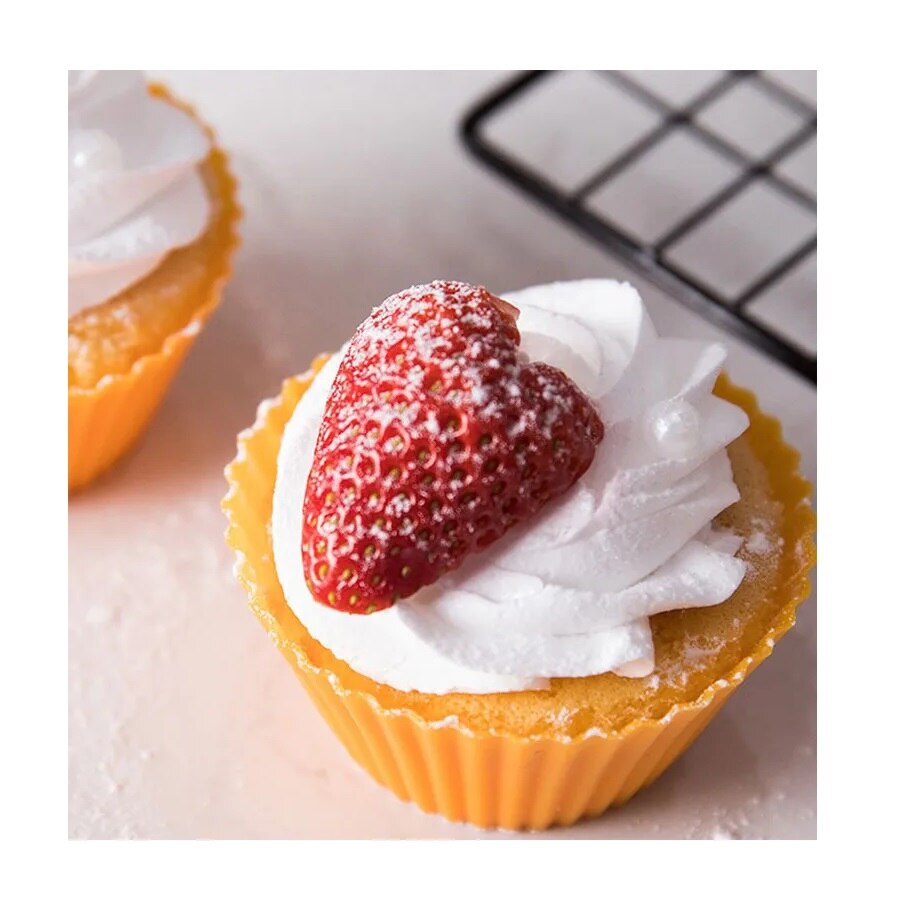 Set 48 forme rotunde din silicon pentru Savarine, Tarte, Briose ...