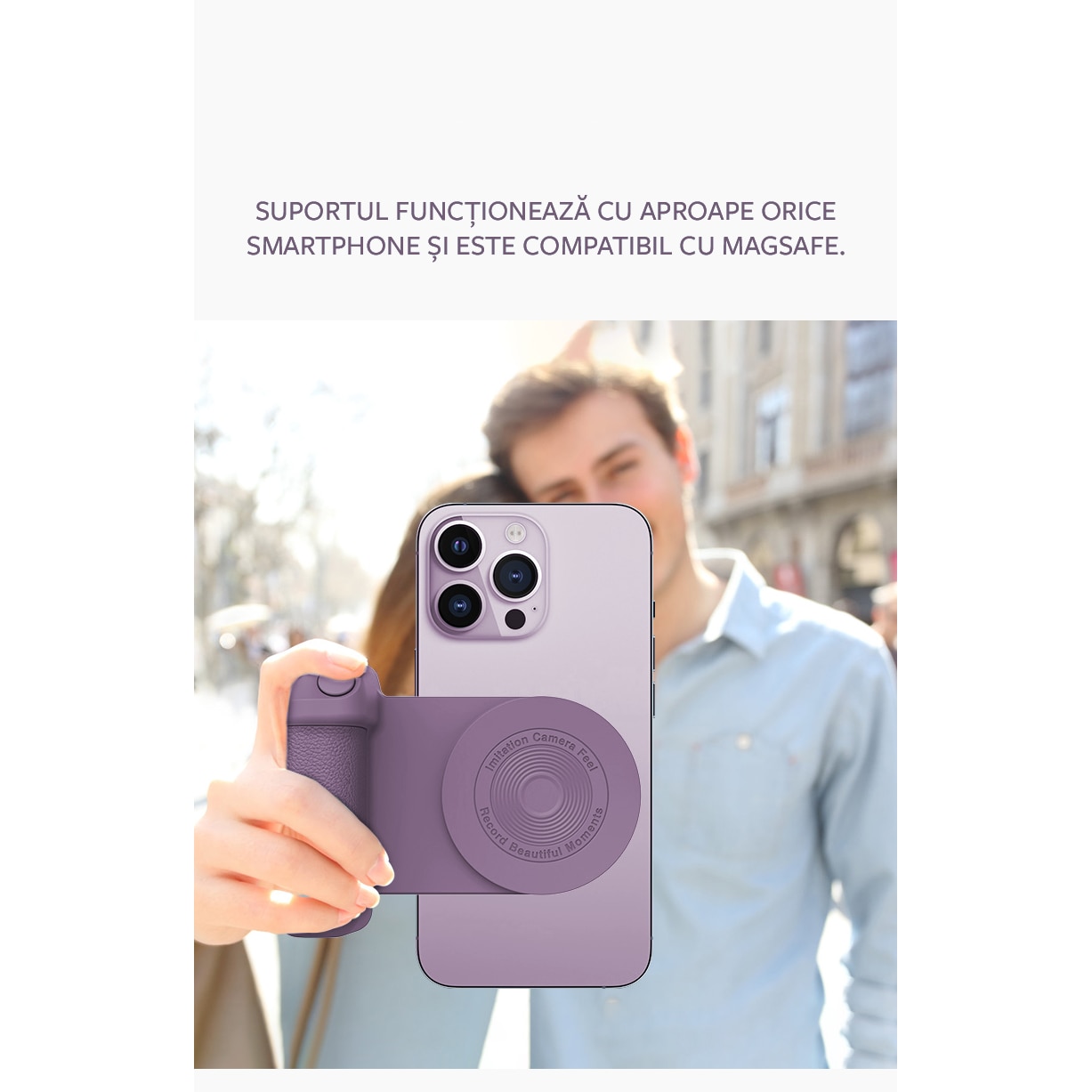 Suport magnetic inteligent pentru telefon PERFORMTECH ®, camgrip, cu ...