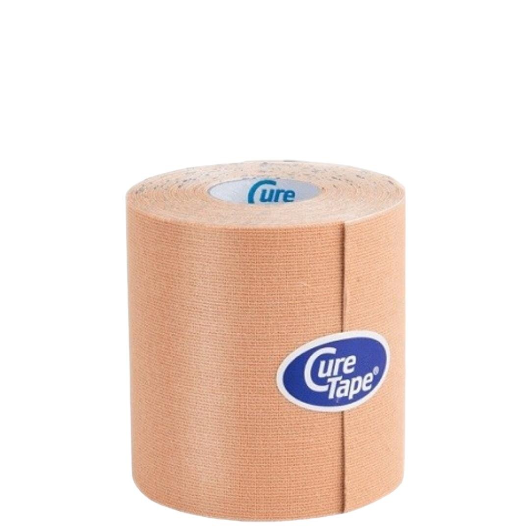 Кинезиологична лента, памук, 7,5 см х 5 м, CureTape Classic, бежов ...