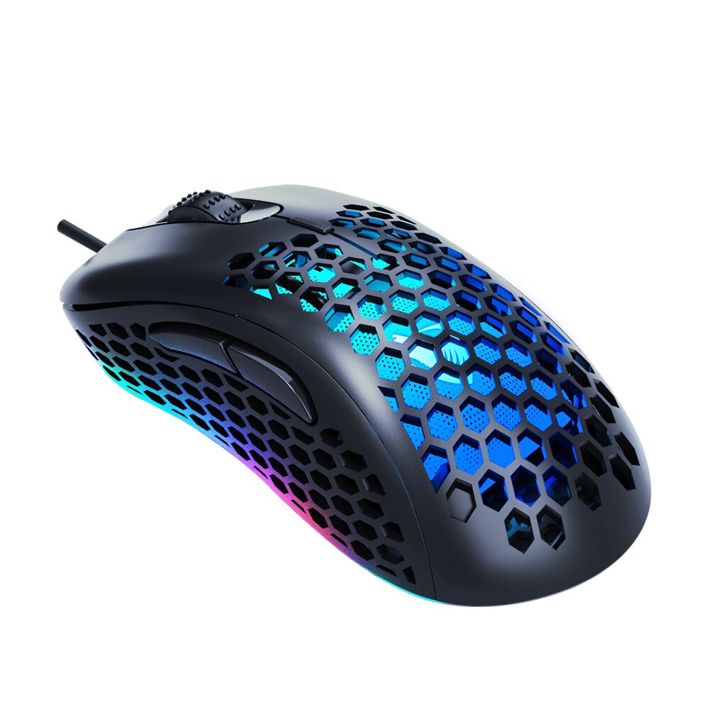 Mouse gaming cu fir, Interlook, USB, Iluminare LED RGB, 800-6400 DPI, 6 ...