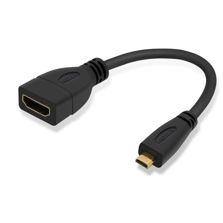 Cablu Micro HDMI, Interlook, 4K, 3D, 15 cm, 15 cm, Negru - eMAG.ro