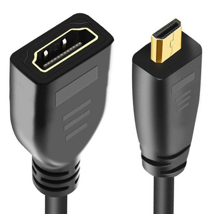 Cablu Micro HDMI, Interlook, 4K, 3D, 15 cm, 15 cm, Negru - eMAG.ro