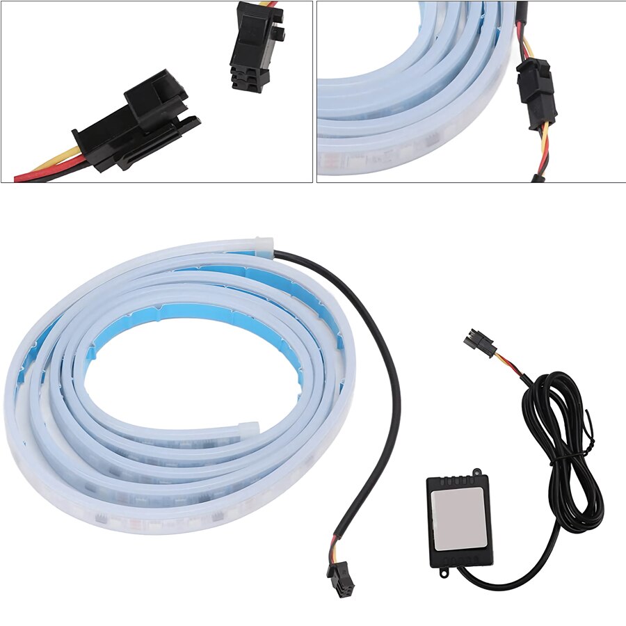 Kit banda led auto AxaCube® cu montare sub capota masinii, RGB, control ...