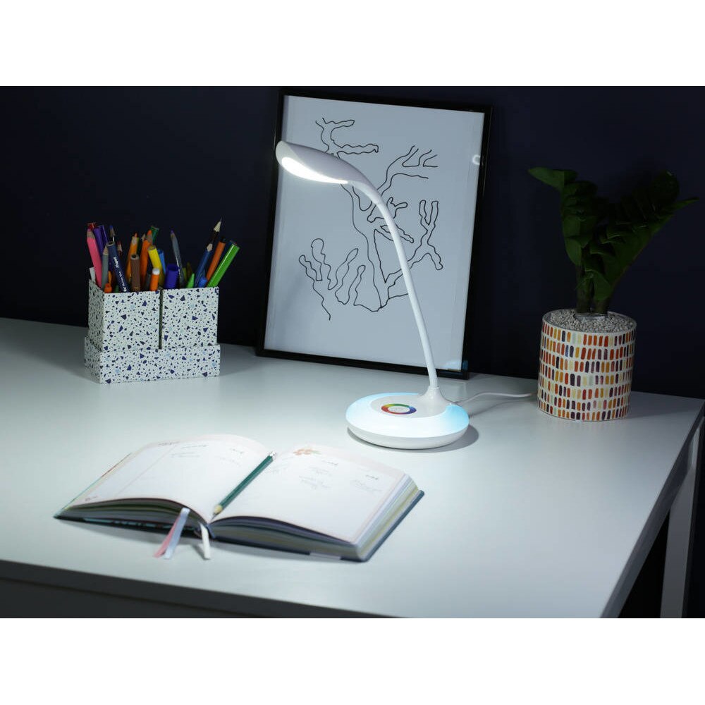 Lampa LED pentru birou, Interlook, 5W, USB, ABS, Alb - eMAG.ro