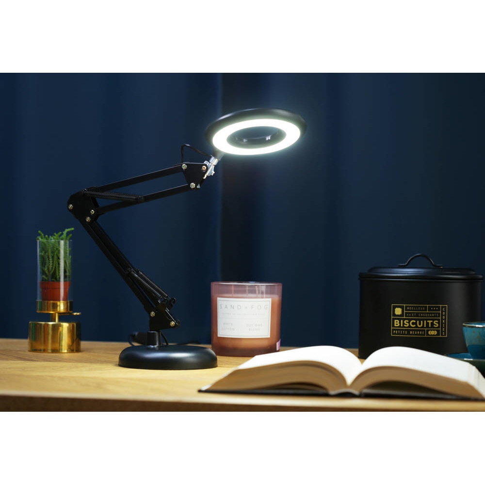 Lampa LED pentru birou, Interlook, 5 W, USB, Negru - eMAG.ro