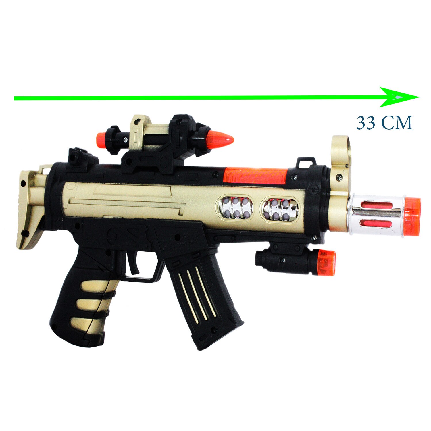 Pusca pistol laser iluminat 33cm cu sunete E0429 - eMAG.ro