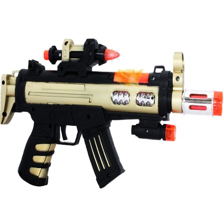 Pusca pistol laser iluminat 33cm cu sunete E0429 - eMAG.ro