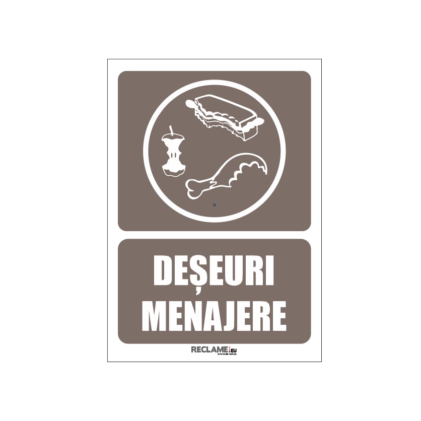 Set 10 bucati Afis Stiker Autoadeziv Deseuri Menajere, Reclame ...