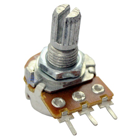 Potentiometru rotativ mono, SE, 100K, 0.125 W, Argintiu/Maro - eMAG.ro