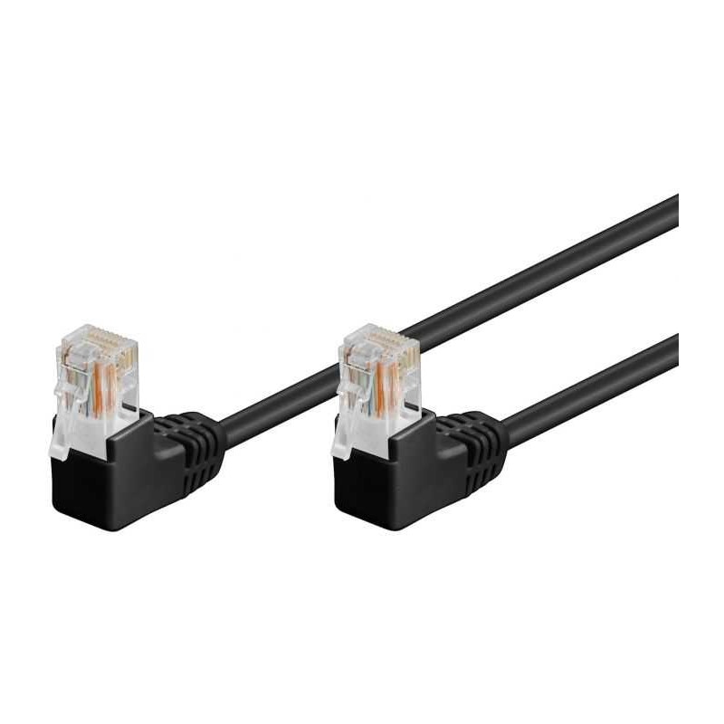 Cablu UTP Cat5e patch cord 0.5m RJ454-RJ45 negru Goobay - eMAG.ro