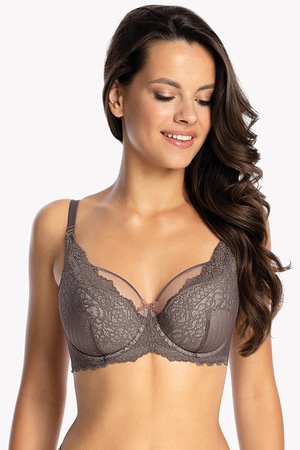 Sutien Gaia Lady semiincaltat Gaia Lady cu armatura din plasa Sensual Elegant 1123 Zofia, maro ...