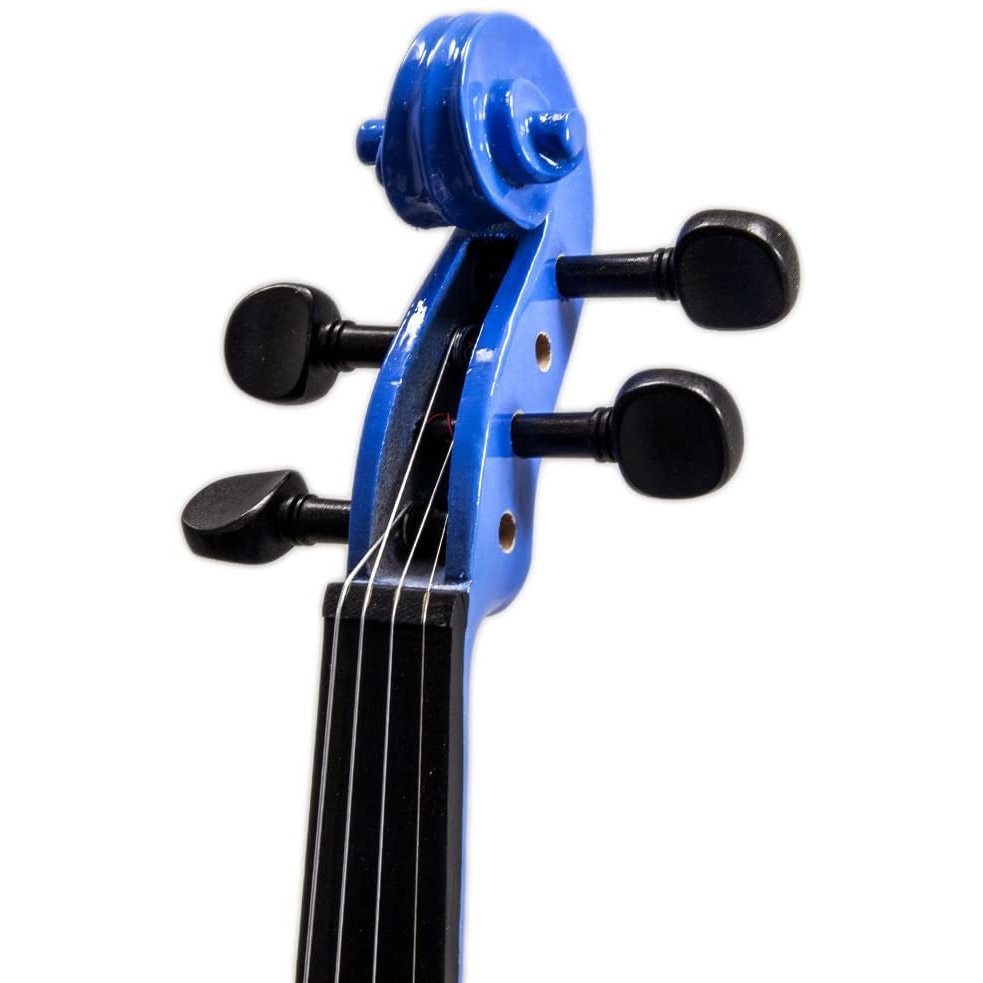 Vioara clasica IdeallStore®, marime 4/4, lemn, albastra, toc din ...