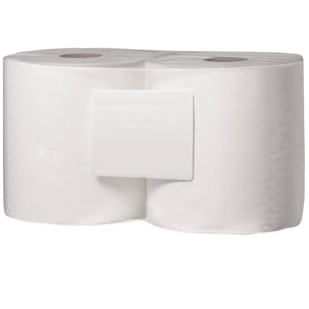 Set 2 prosoape de hartie, UN, Celuloza, 2 straturi, 240 m x 27 cm, Alb ...