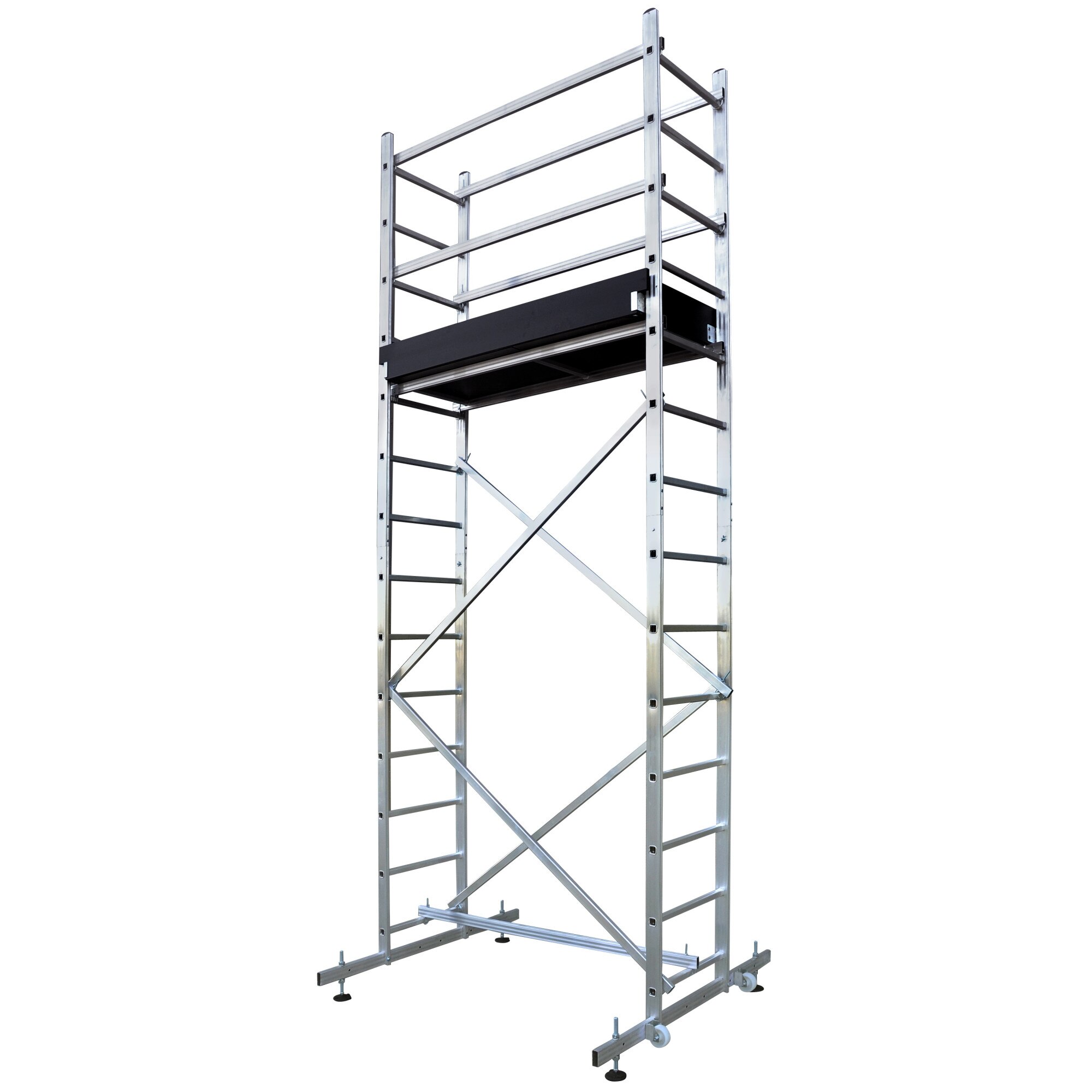 Schela mobila, Braket, Aluminiu, Inaltime lucru 473 cm, Argintiu - eMAG.ro