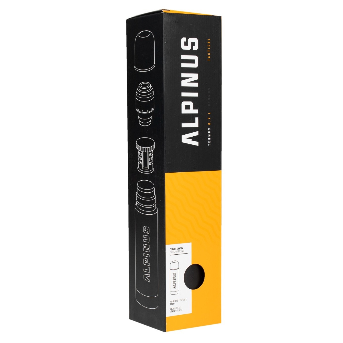 Термос, Alpinus, неръждаема стомана/пластмаса, 700 ml, черен - eMAG.bg