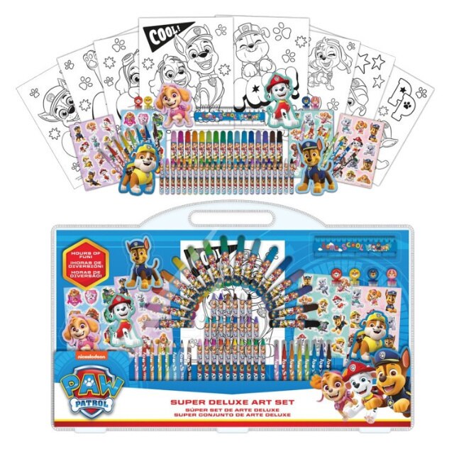 Комплект за оцветяване PAW PATROL DELUXE, Детска Евровизия, 67 елемента ...