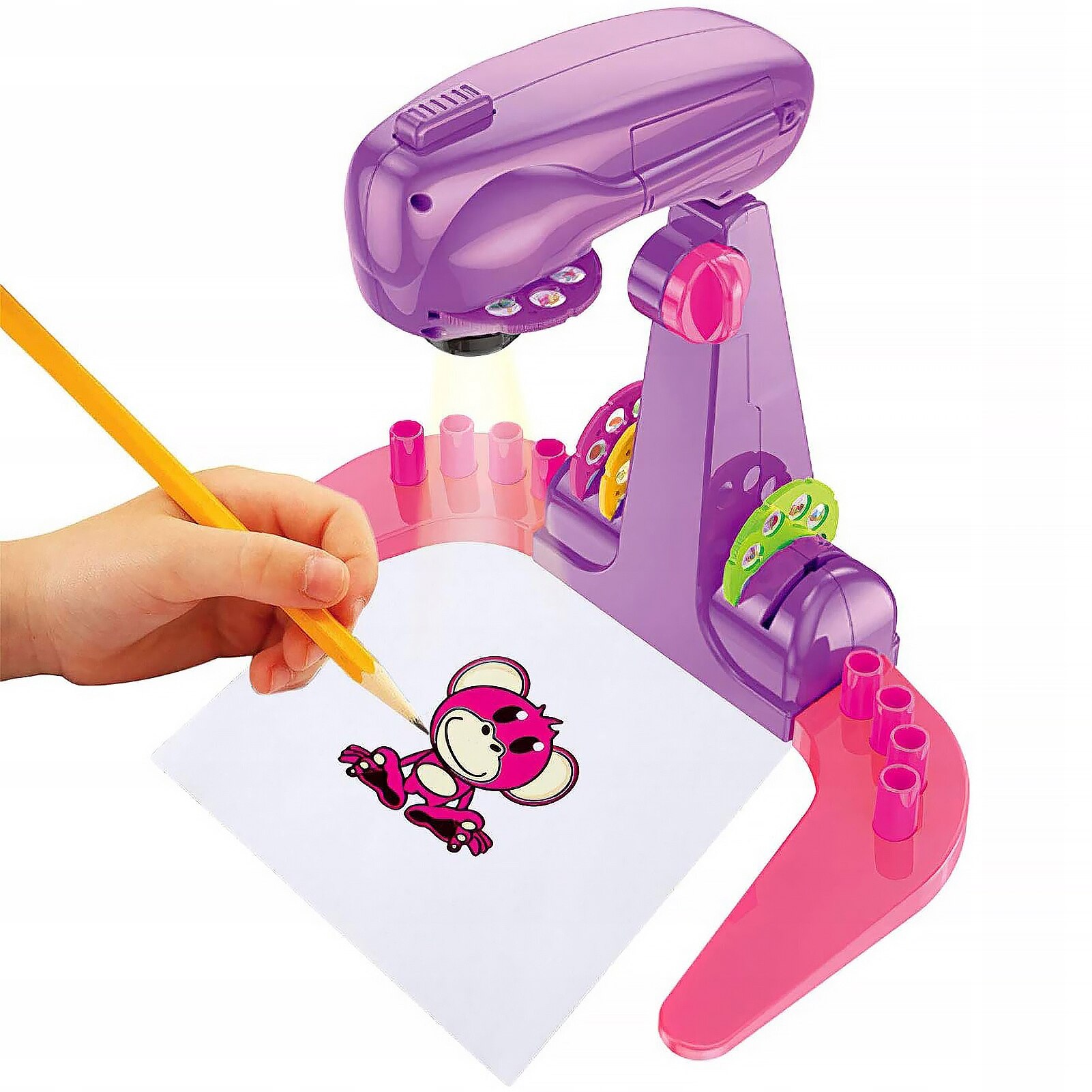 Set proiector pentru desen, 32 sabloane, Mov - eMAG.ro