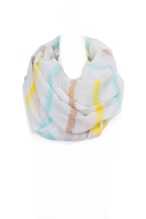 Fular circular de primavara mare, pentru femei, Alb KOM-WIO-PAST-2 ...