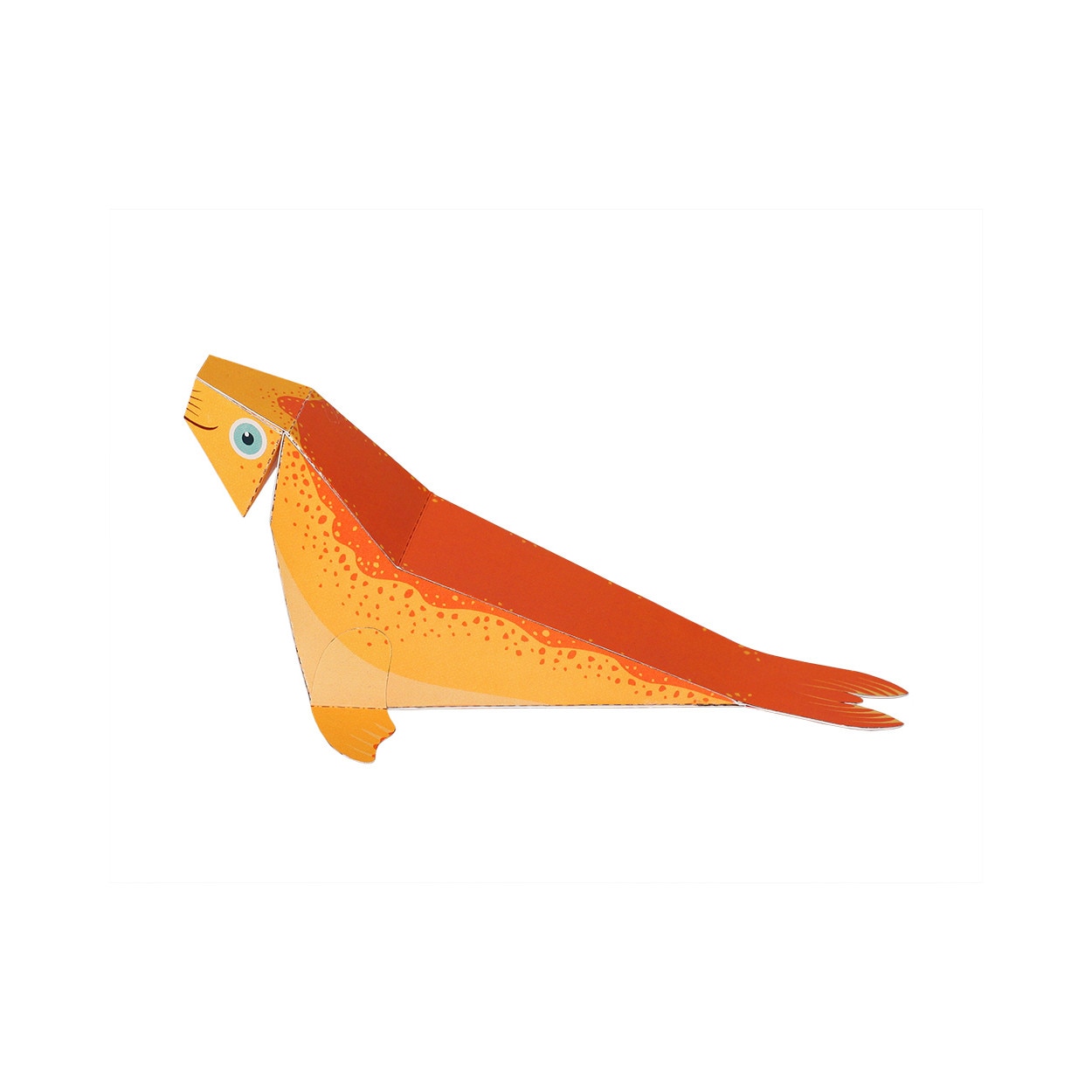 Занаятчийски комплект за изграждане на две тюлени играчки PUKACA от хартия чрез изрязване ...