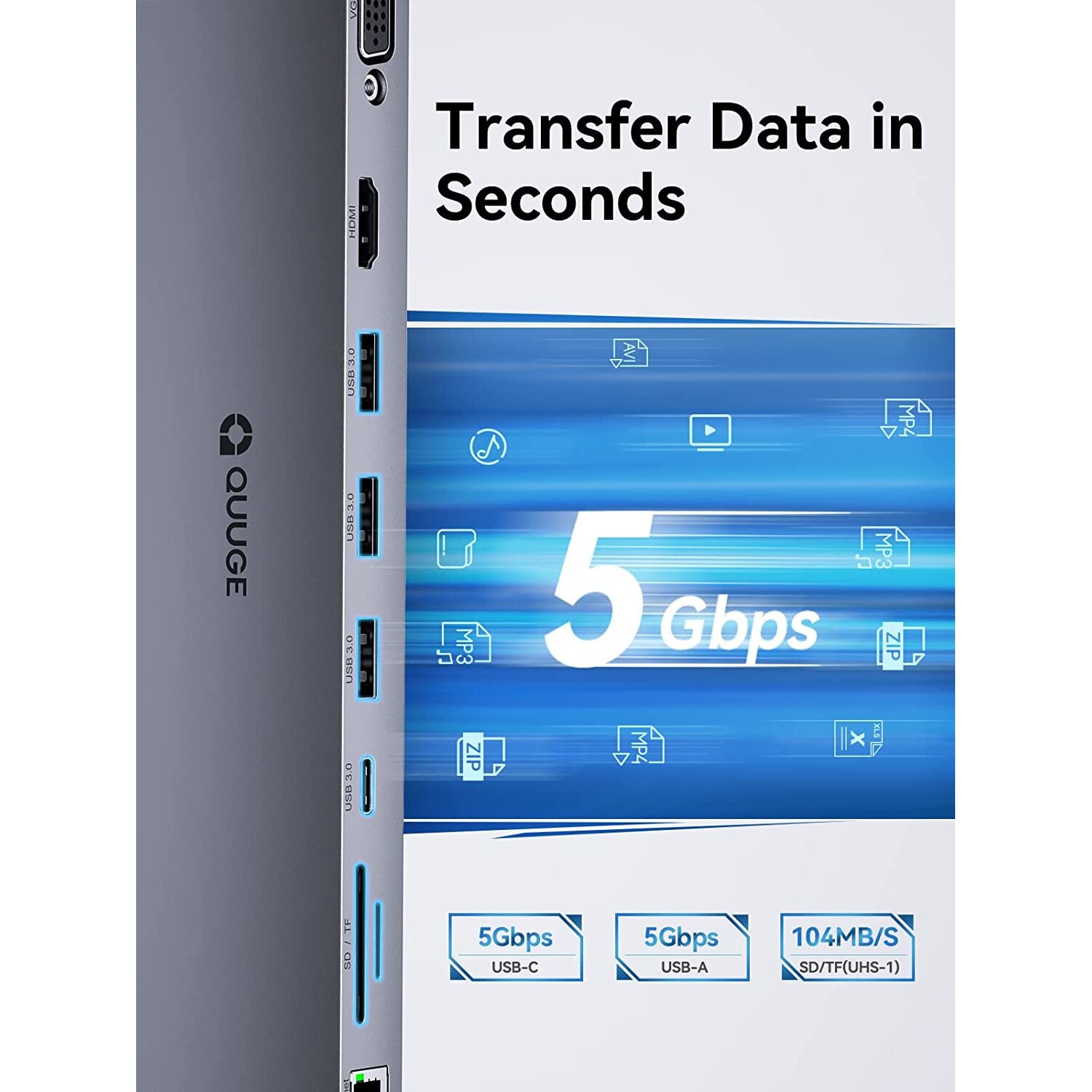 Hub USB C 11 in 1, Docking Station cu port USB C PD 100W, HDMI 4K si ...