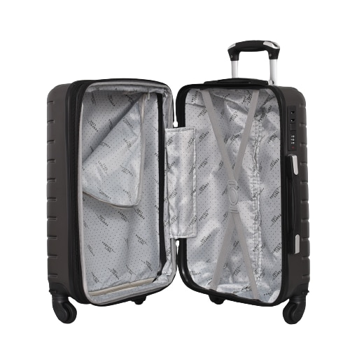 Valiza de voiaj, Perfect line, ABS, 55 x 23 x 37 cm, Expander, Gri ...