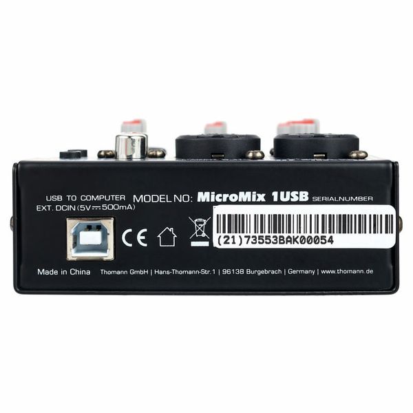 Mixer audio the t.mix MicroMix 1 USB, 2 x canale mono cu mufa combi XLR ...