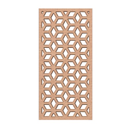 Panou traforat Mdf natur Mos121, 100 x 48 cm, 6 mm - eMAG.ro