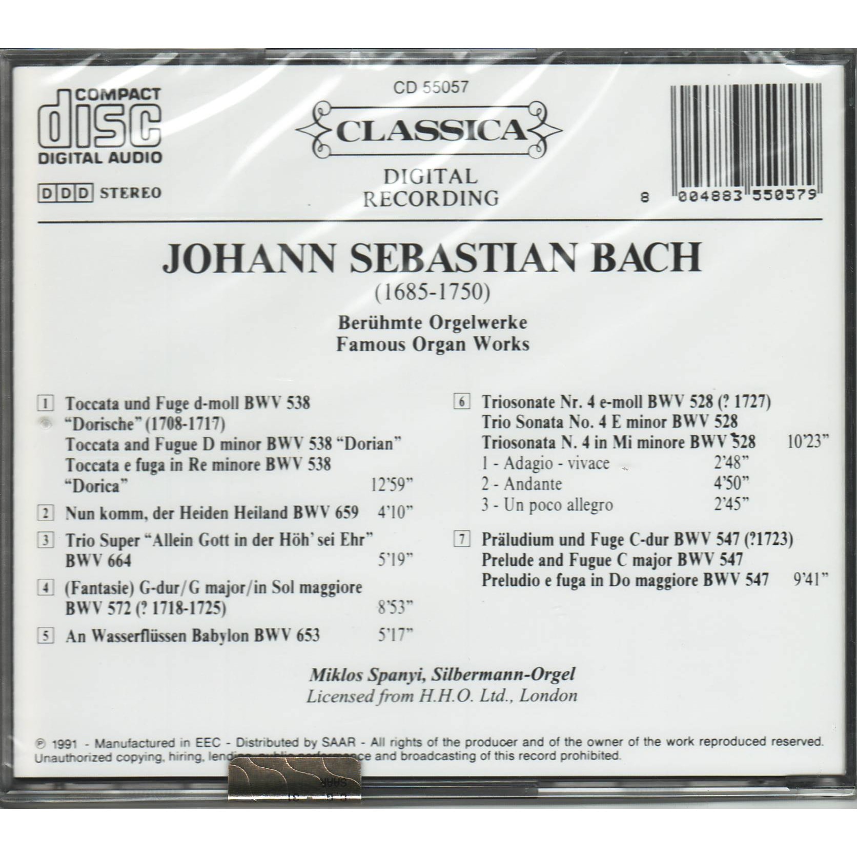 Bach - Famous Organ Works CD - eMAG.ro