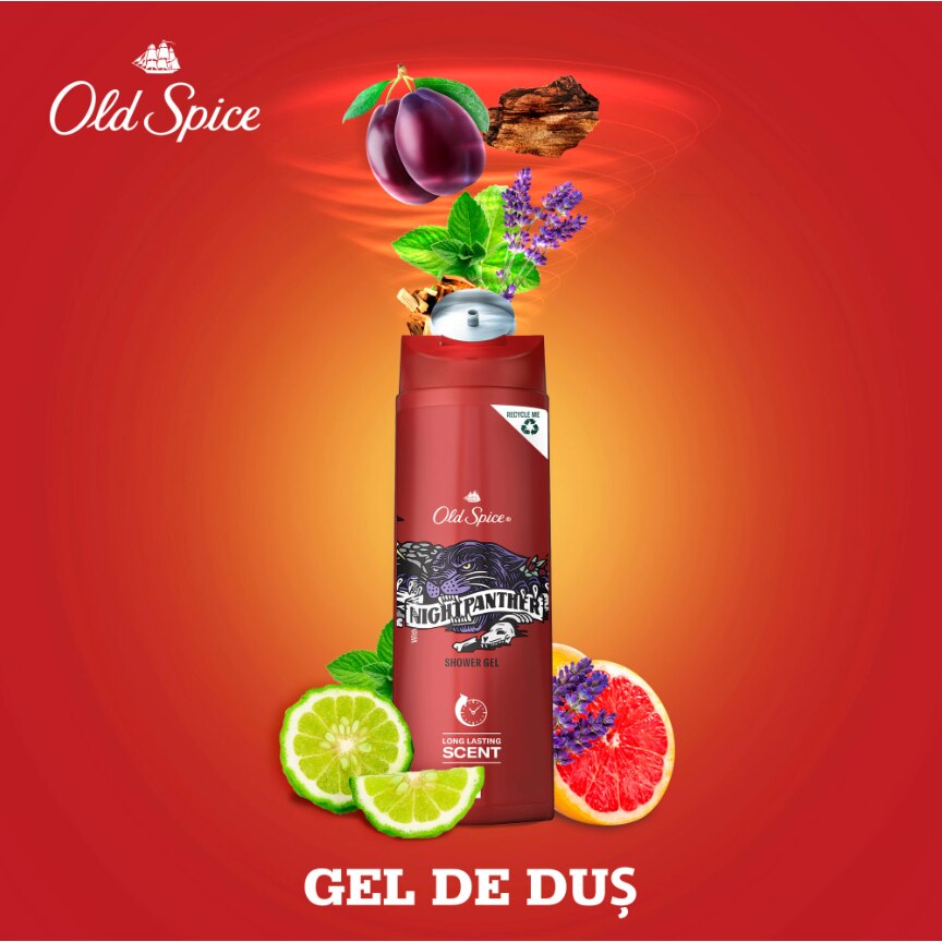 Gel Dus Set 3x Old Spice 400ml Nightpanther - eMAG.ro