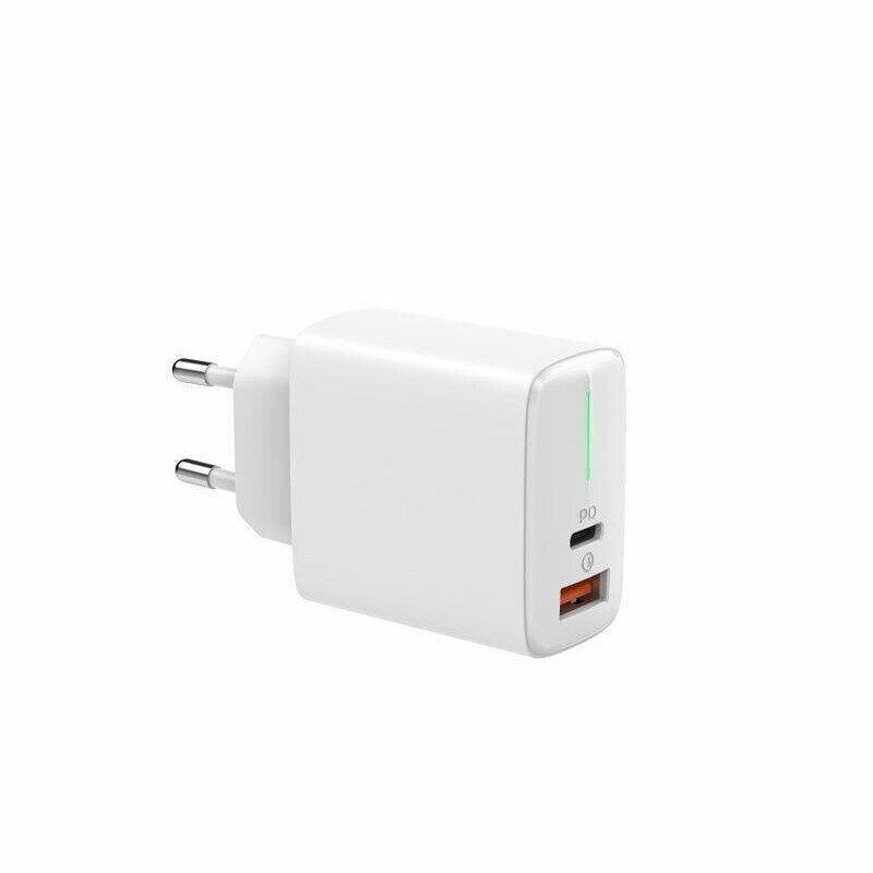 Incarcator rapid cu 2 USB-uri, priza 220V, 5V, 20W, USB-C, USB-A, 68707 ...