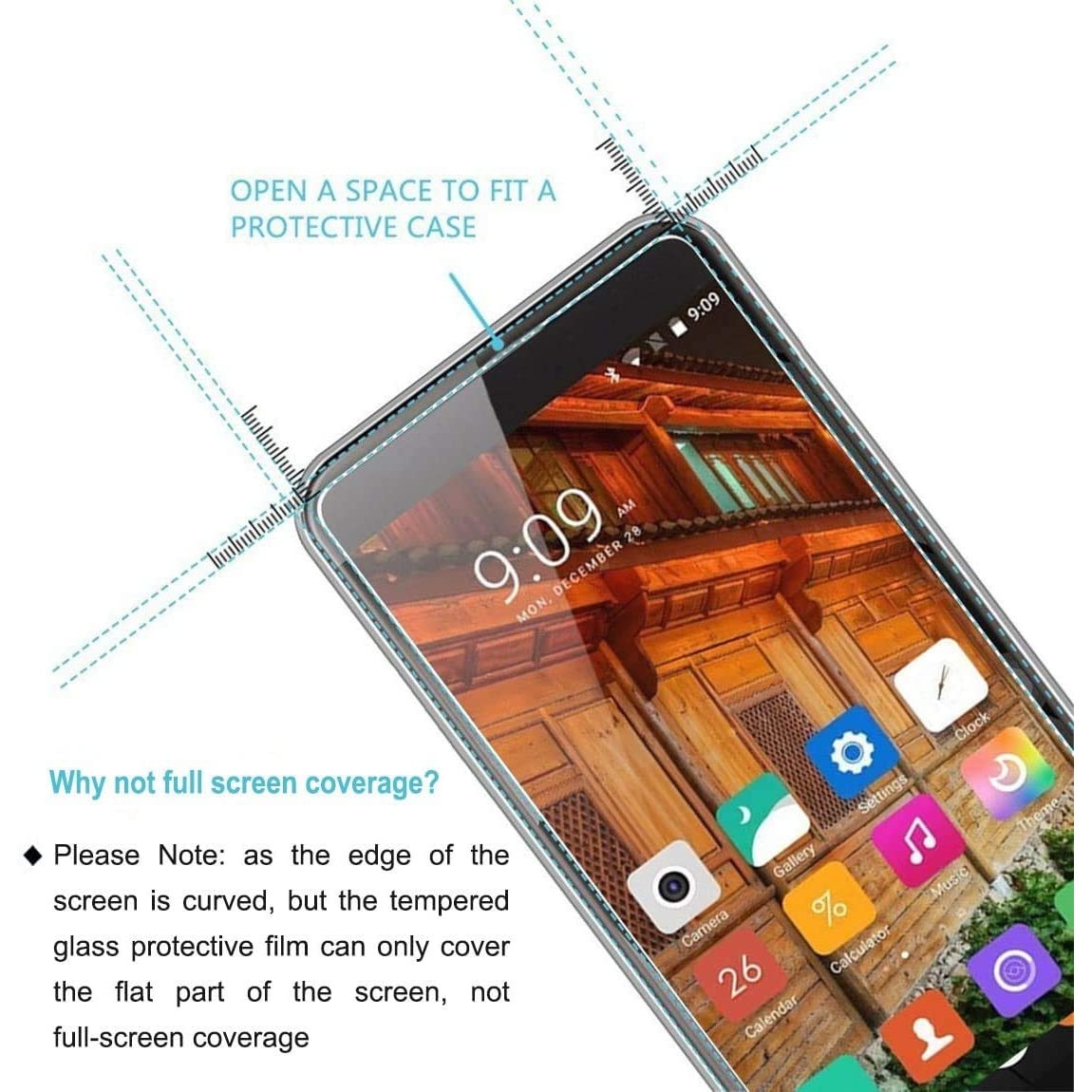 Set 4 folii protectie telefon, Pentru ecran/camera, Sticla securizata ...