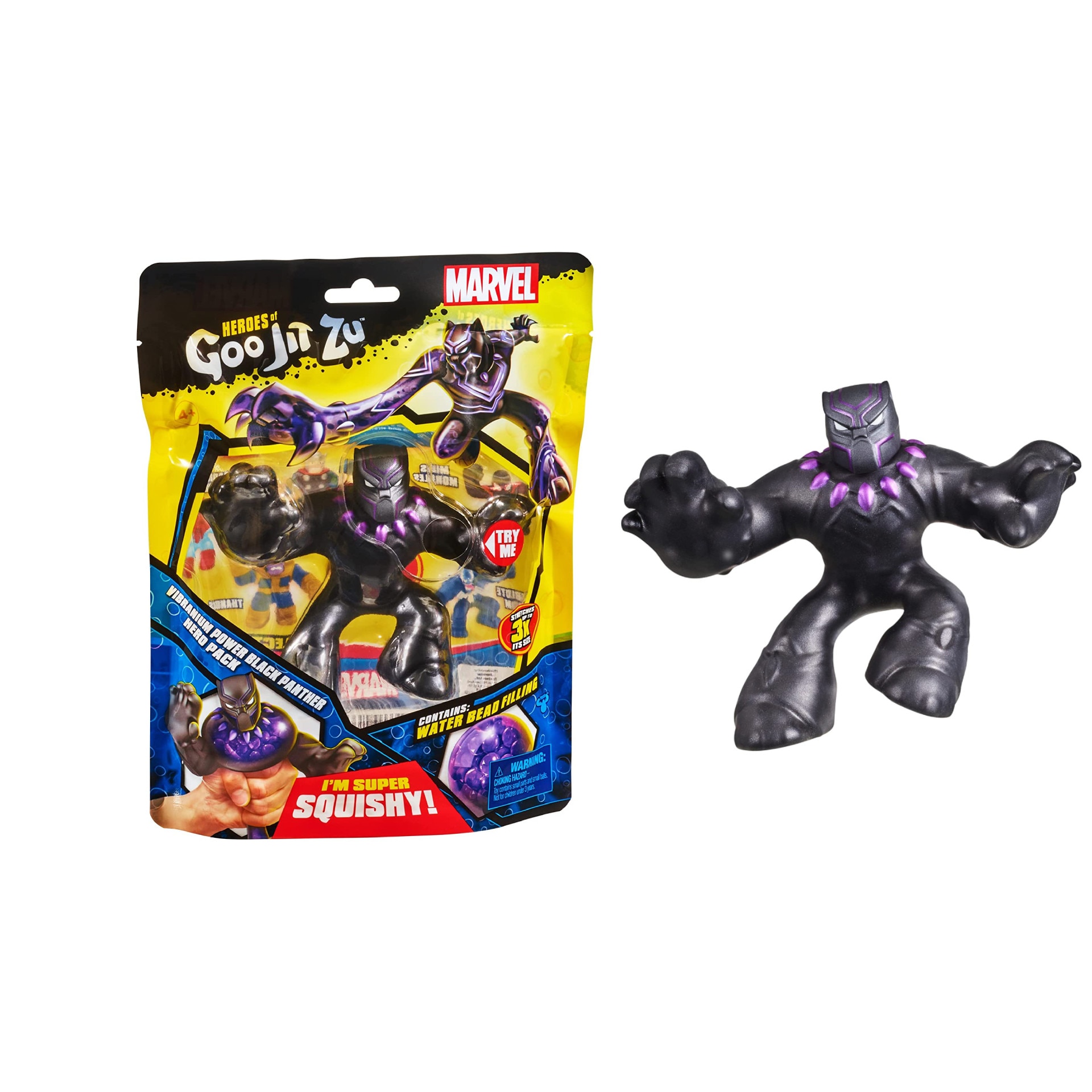 Figurina Moose Goo Jit Zu Marvel Single S4 Black Panther 15 cm - eMAG.ro