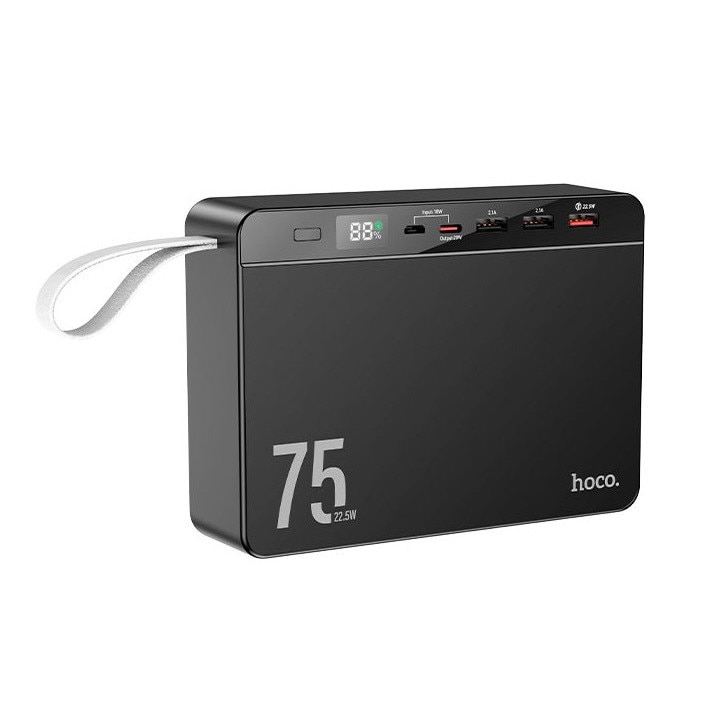 Baterie Portabila Hoco J94 75000mAh iesire 4xUSB Negru - eMAG.ro