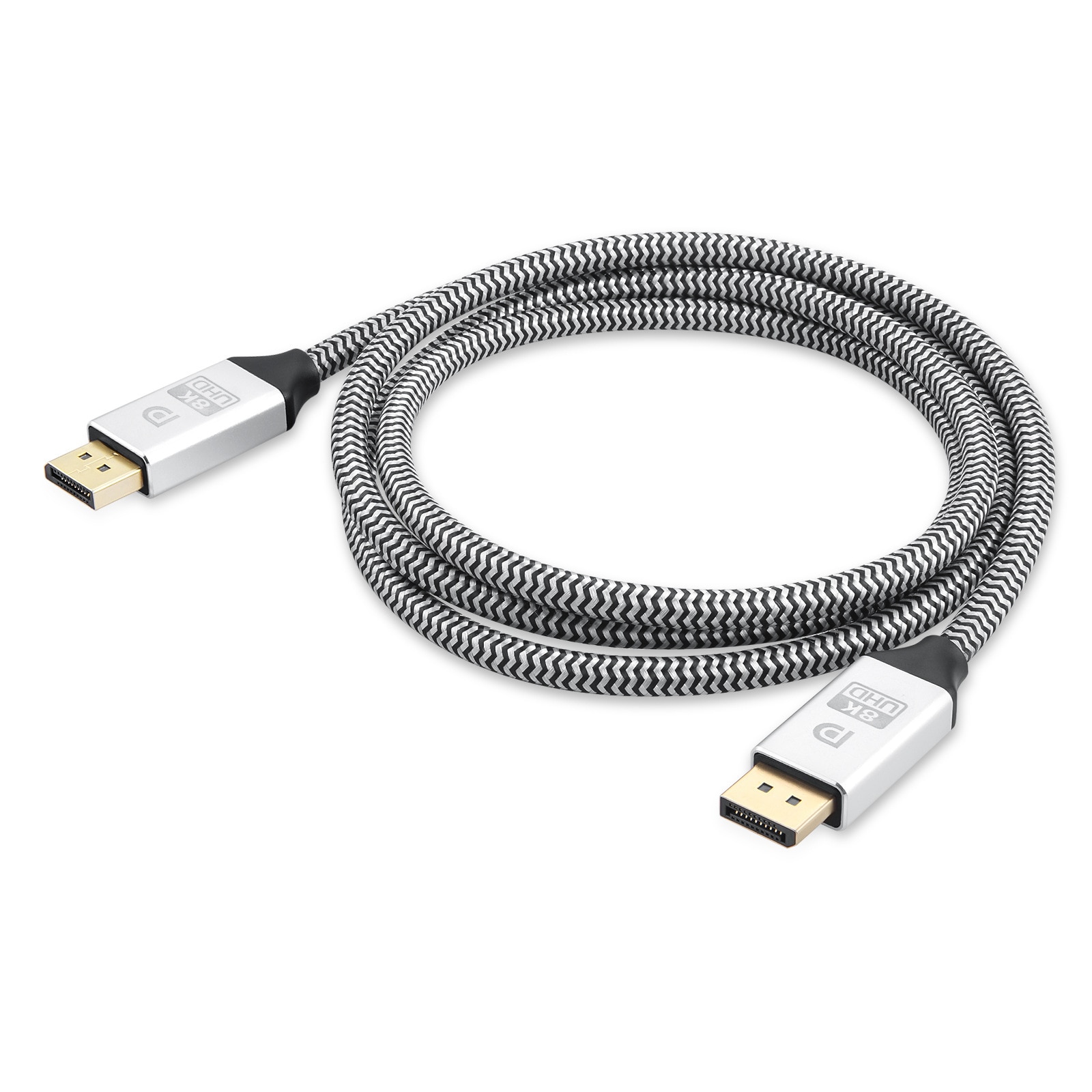 Cablu DisplayPort, 8K, 2m, Gri - eMAG.ro