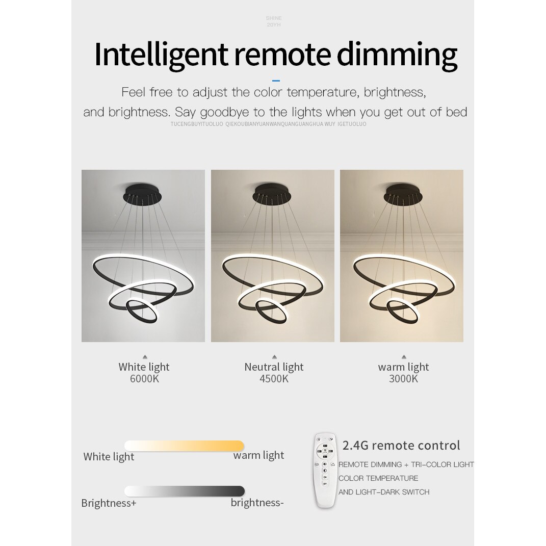 Candelabru modern LED, SENQIU, Fier, Reglabil, 20x40x60 cm, Negru - eMAG.ro