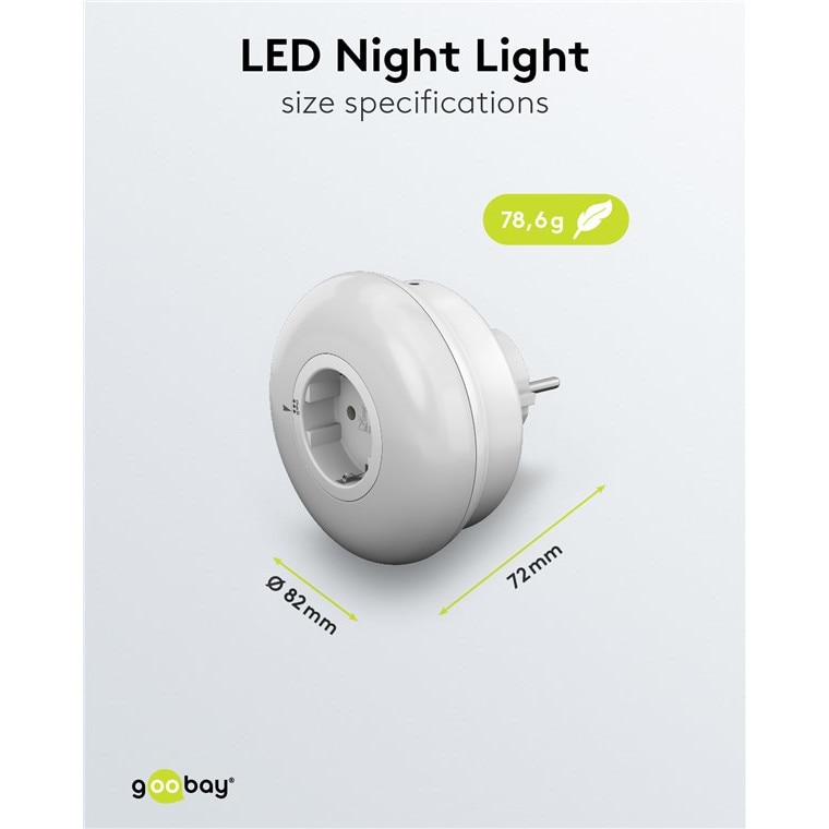 Priza LED cu lumina de veghe 6500k, port priza, 3 culori - eMAG.ro