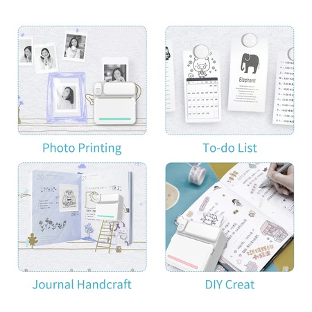 Mini imprimanta portabila Smart, printare termica, conexiune bluetooth ...