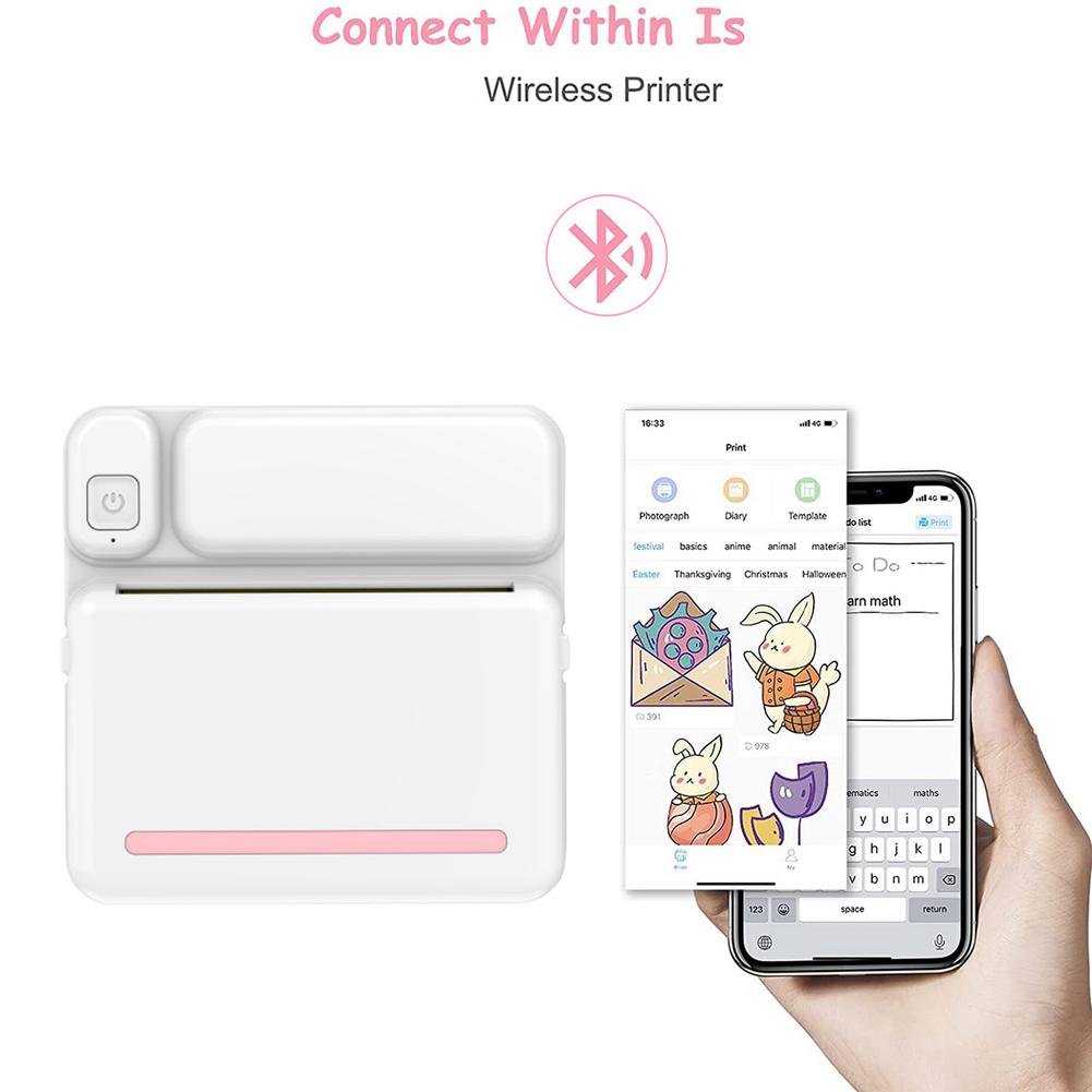 Mini imprimanta portabila Smart, printare termica, conexiune bluetooth ...