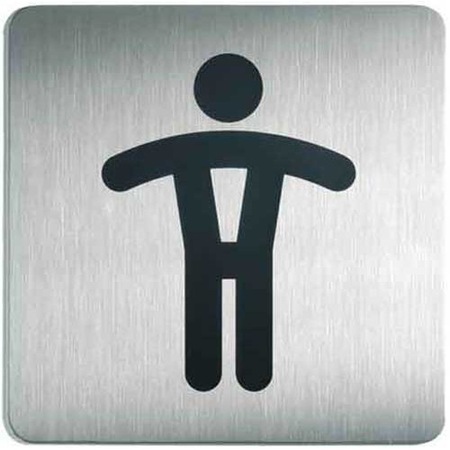 Semn de toaleta barbati, Durable, Inox, Argintiu - eMAG.ro