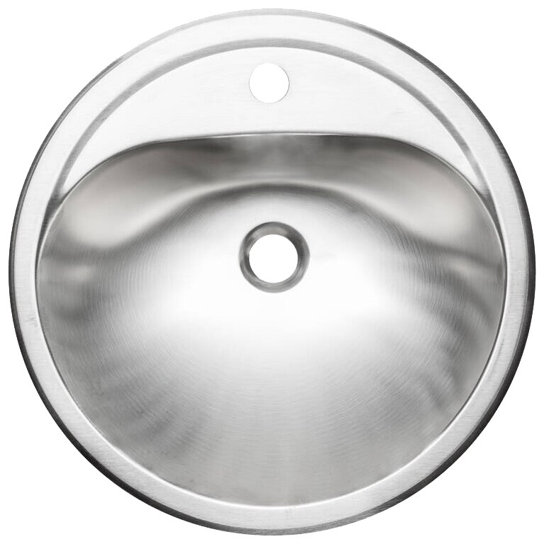 Lavoar rotund cu orificiu pentru robinet, Faneco, Inox, Argintiu - eMAG.ro