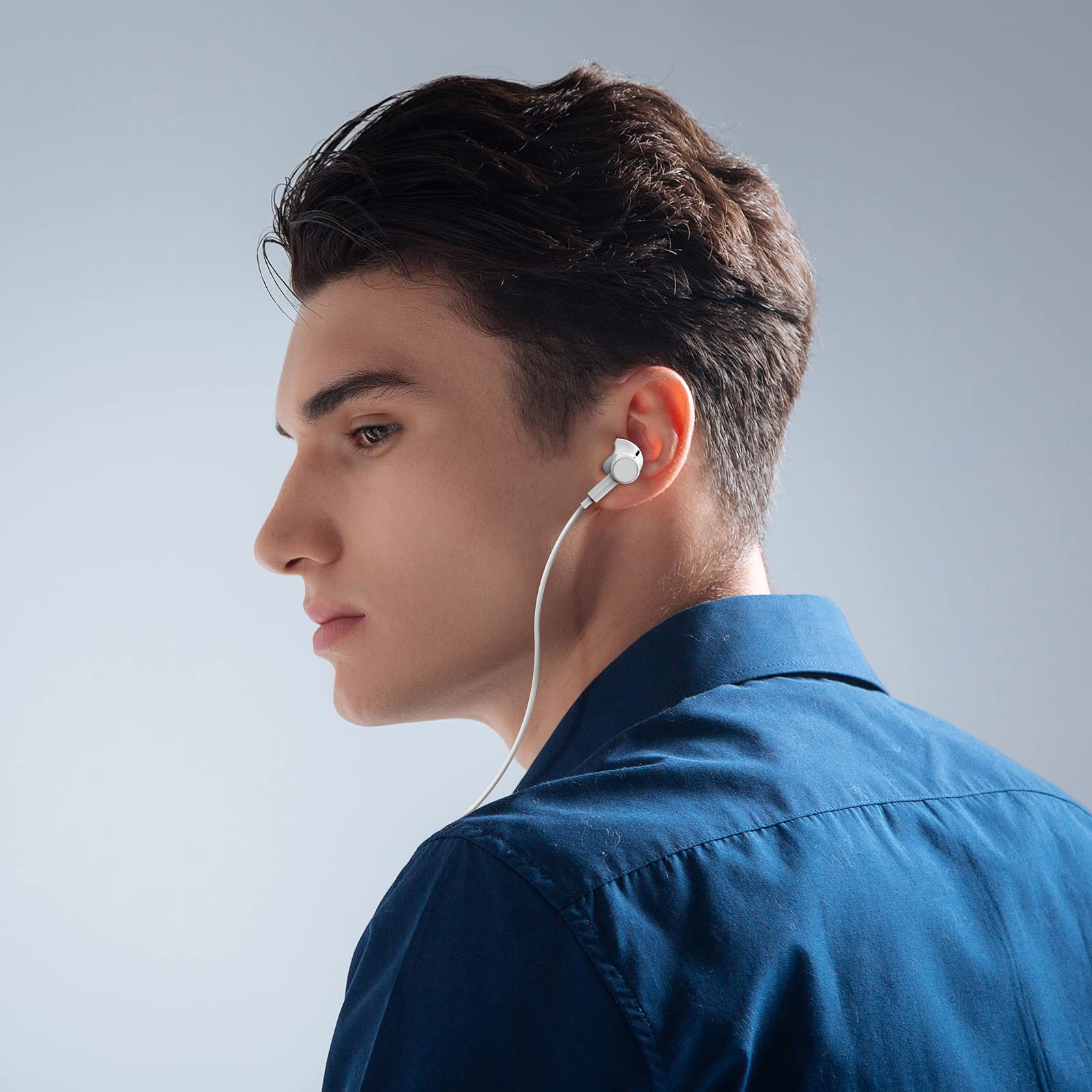 Casti pentru telefon, SANSAME, USB-C, Alb - eMAG.ro