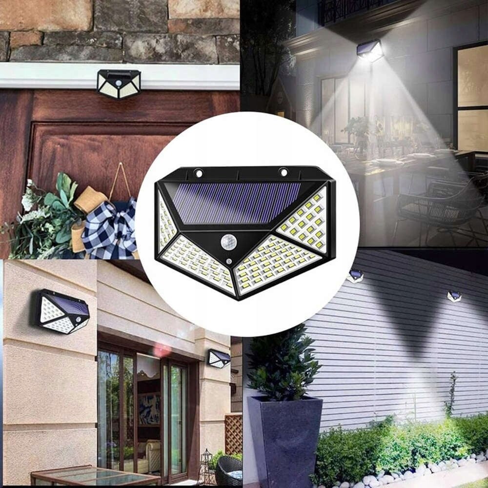 Lampa solara, DDK, 100 LED, IP65, Negru - eMAG.ro