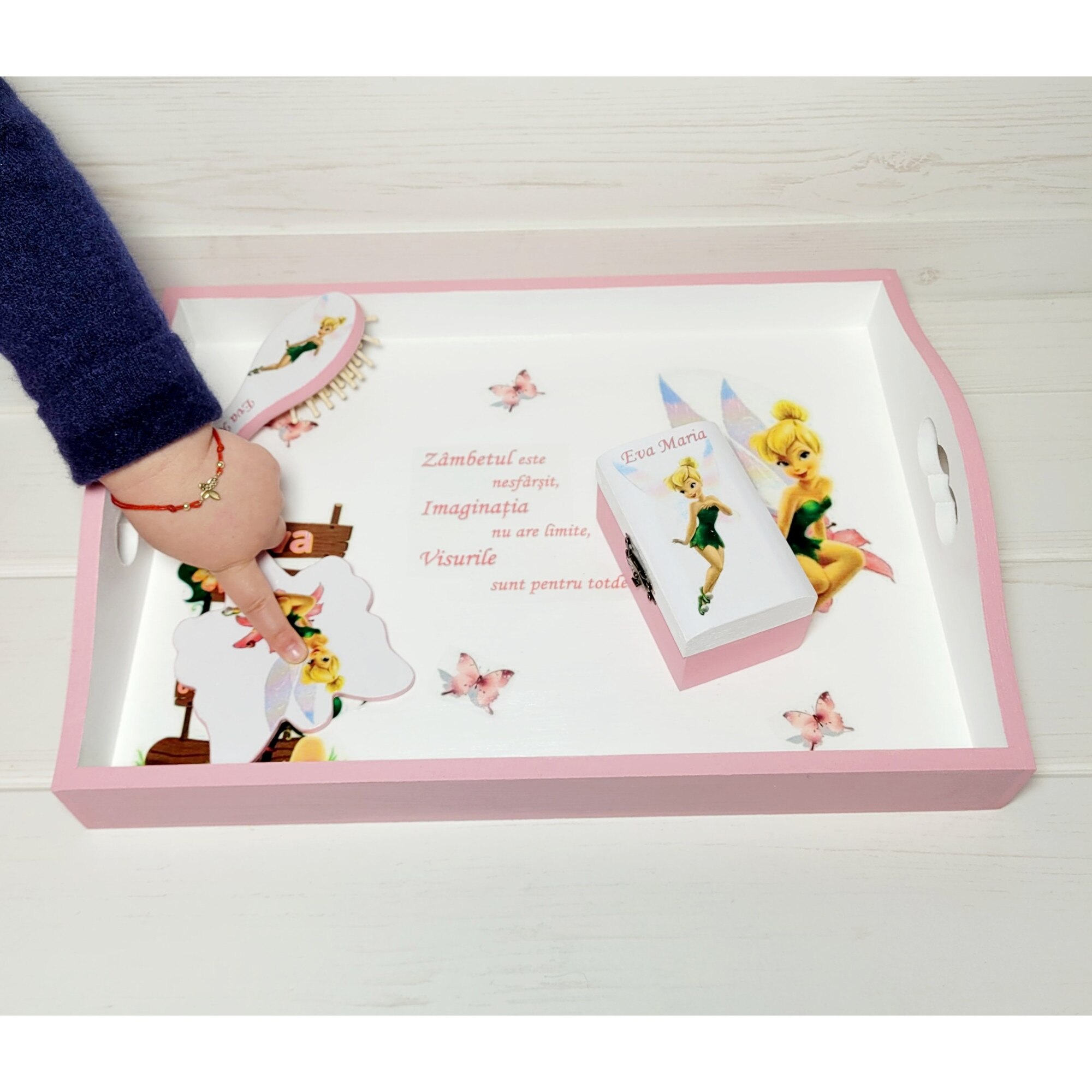 Set mot / turta model TinkerBell, Clopotica - 7 piese, personalizare ...