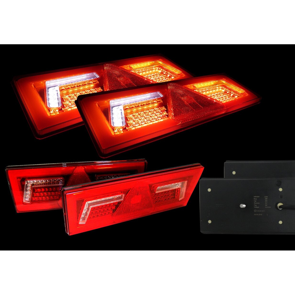 Set Led stopuri stanga, dreapta pentru autobuz, camion, remorca, rulota ...