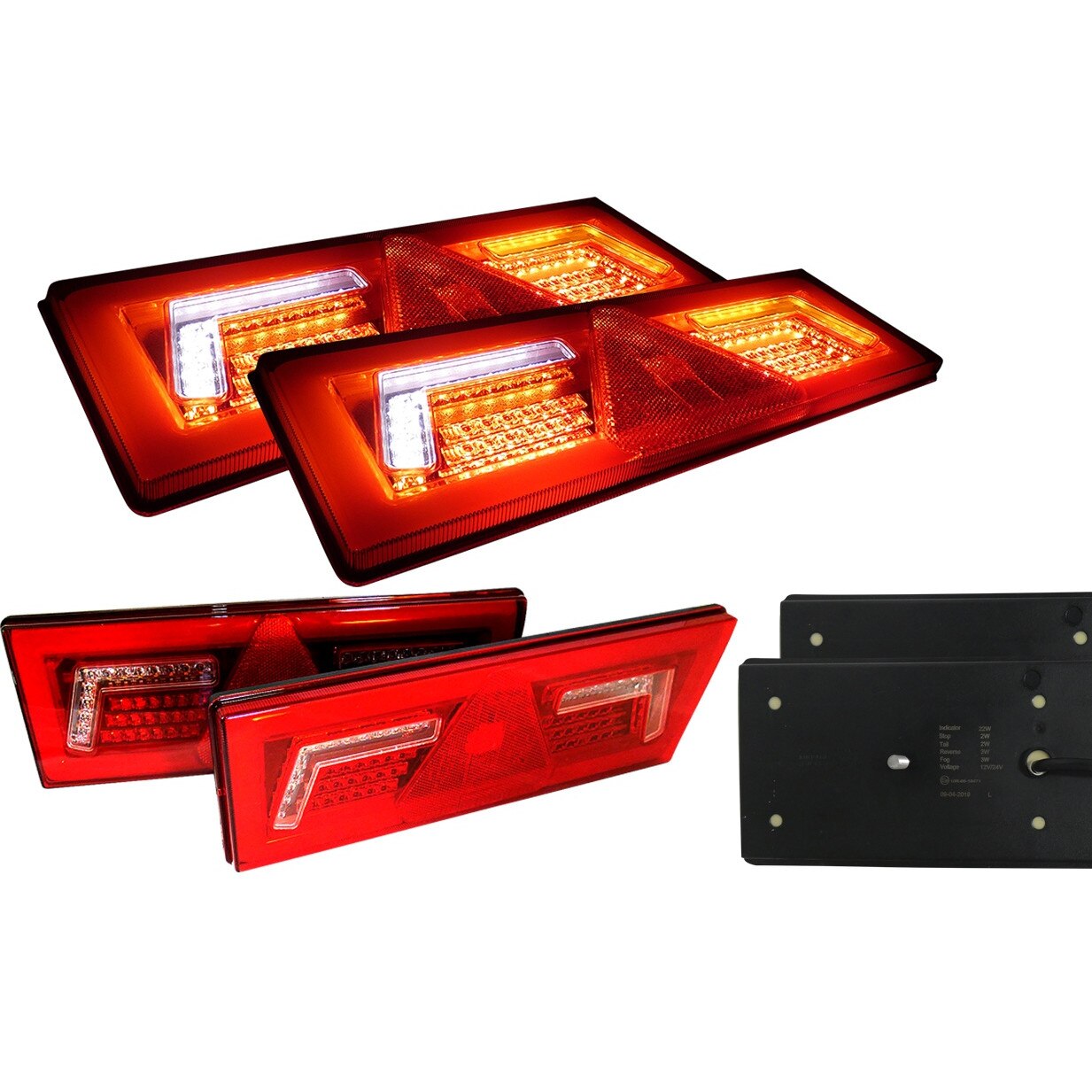 Set Led stopuri stanga, dreapta pentru autobuz, camion, remorca, rulota ...