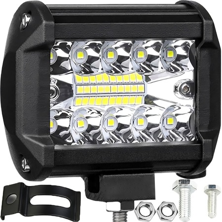 Proiector LED Auto, Offroad, 60W, 12V, 8000 Lumeni, Patrat, IP67 ...