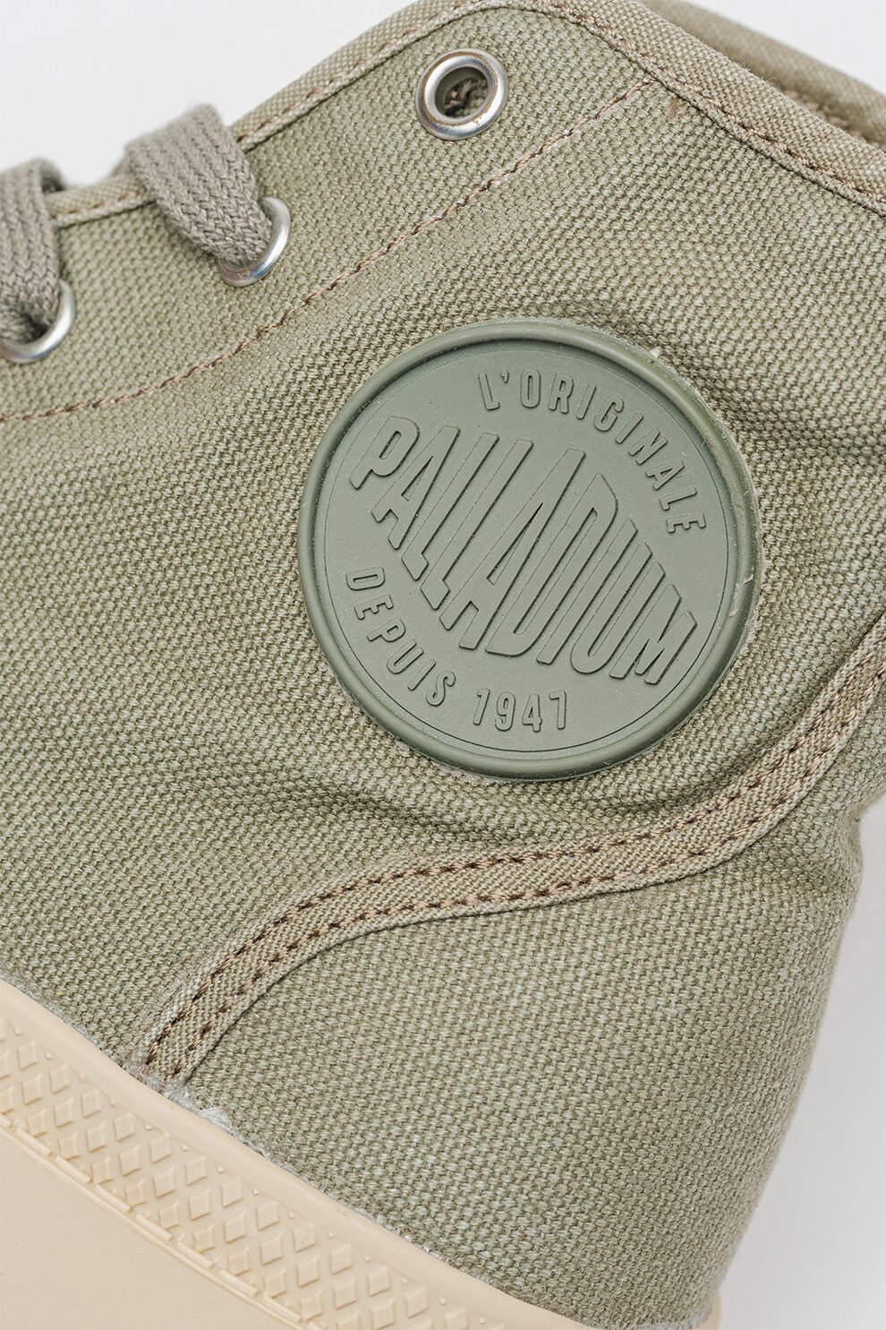 Palladium, Tenisi high-top de panza cu logo lateral Pampa, Kaki, 39 ...