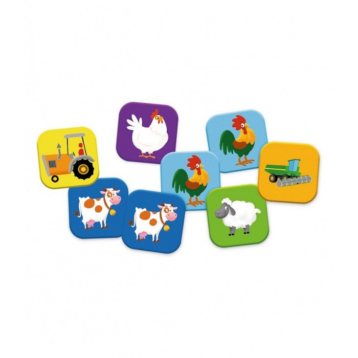 ABC-JE Farm Game Puzzle 12 чифта големи мемо карти плюс ръководството ...