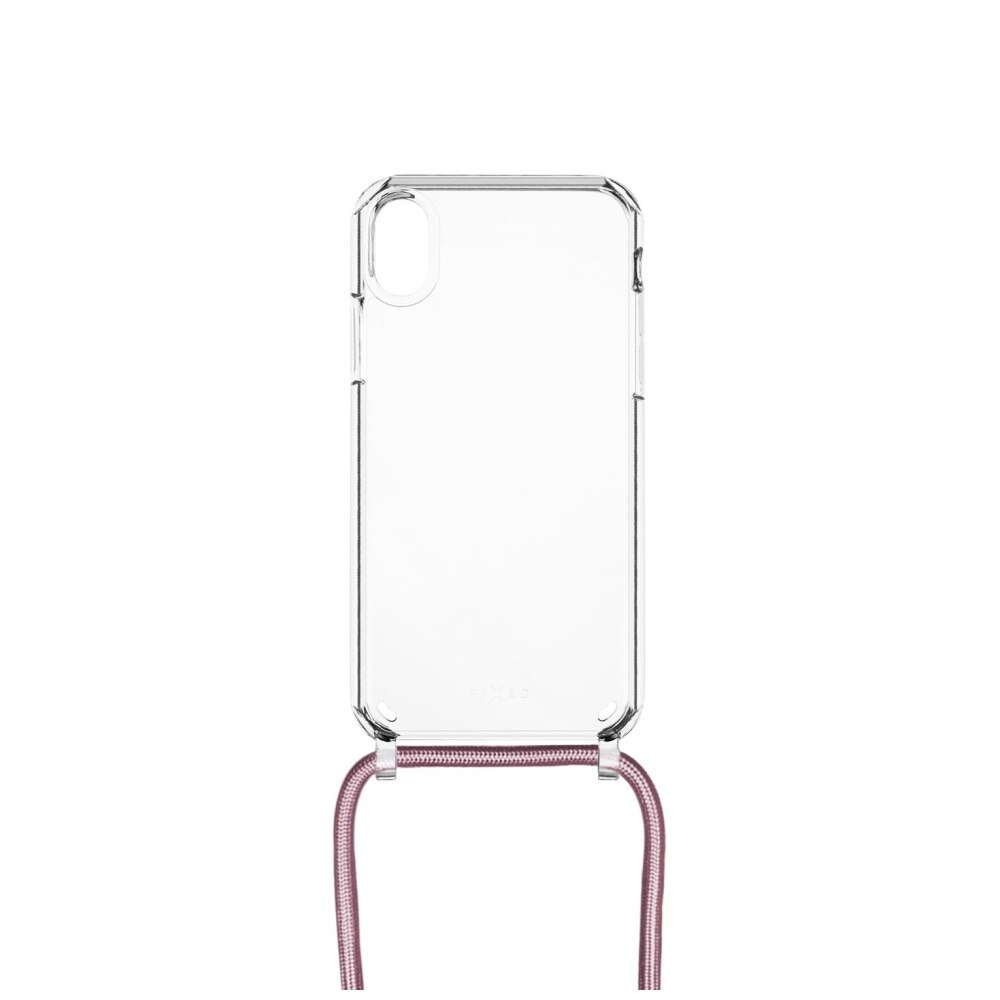 Carcasa FIXED Pure Neck Pure Lanyard pentru Apple iPhone XR, Roz - eMAG.ro